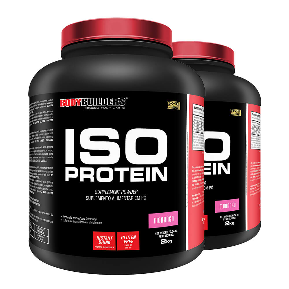 Kit 2x Iso Whey Protein 2kg - Bodybuilders - Exclusivo - Proteínas ...
