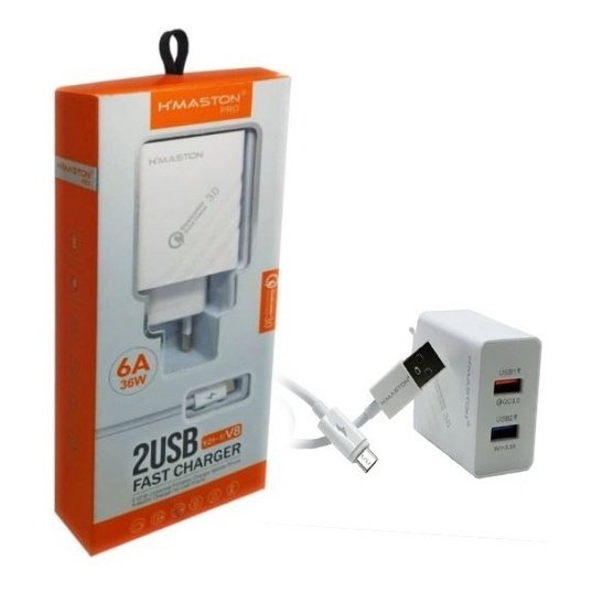 Carregador Turbo Celular Ultra rapido 6a 36w Entrada V8 Micro Tipo-C ...