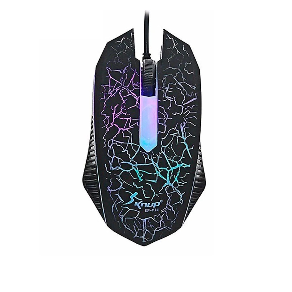Mouse Gamer Com Led 1600dpi Usb Optico Knup Kp-V14 | Shopee Brasil