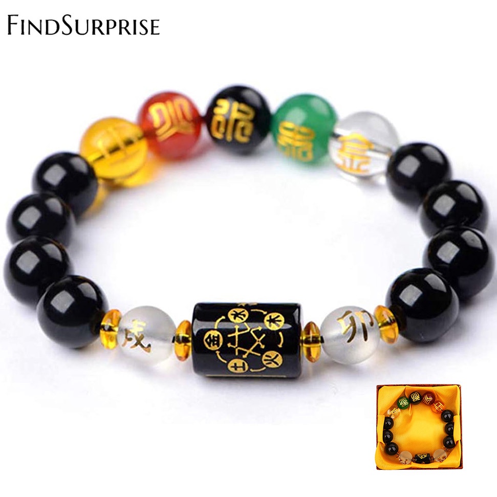 Feng Shui Obsidian Five Elements wealth Shengguang Bracelet , Atraindo ...