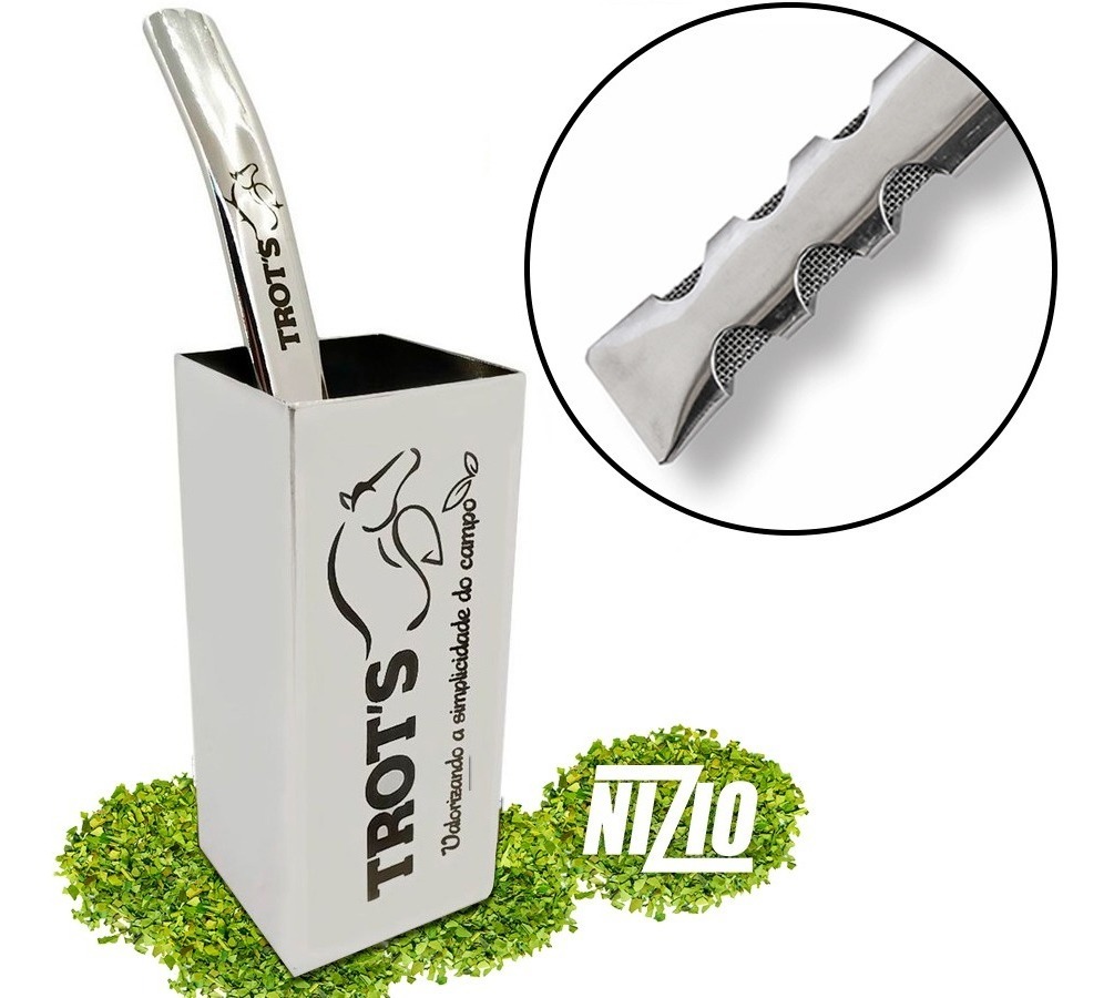 Kit Terere Trots Inox Cuia Copo Quadrado Bomba Chata A Bruta | Shopee ...