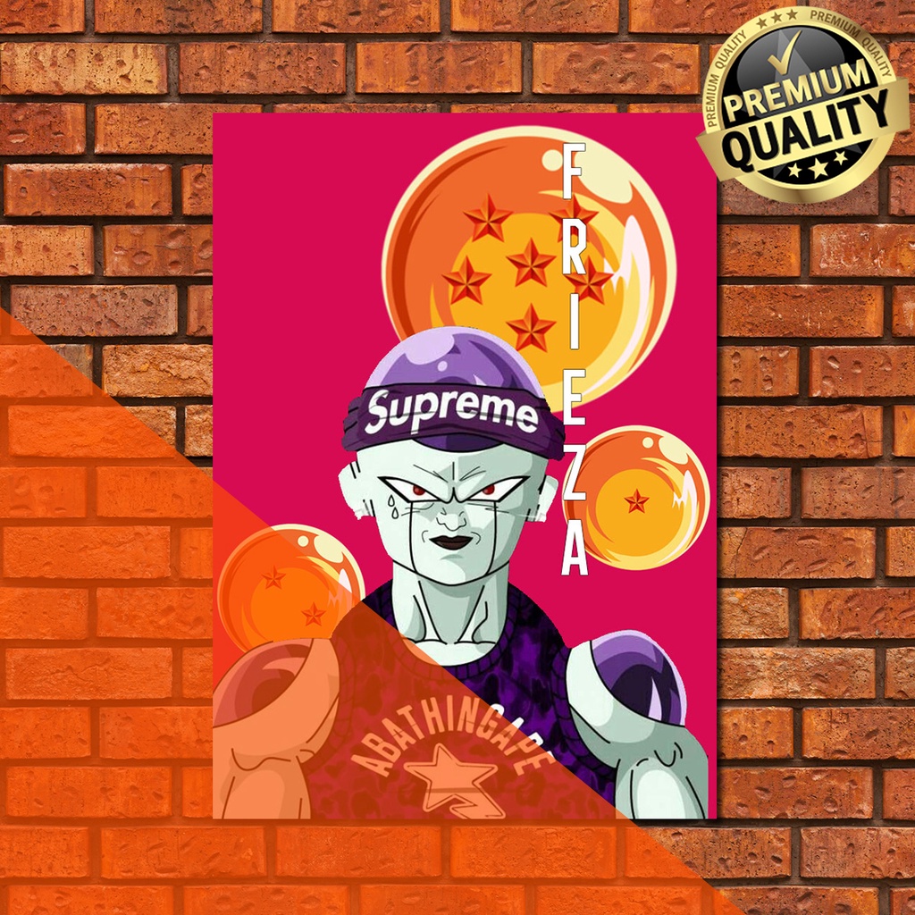 Quadro, Quadrinho Tema Dragon Ball, Goku, Frieza, Vegeta, Drip, Jovem ...