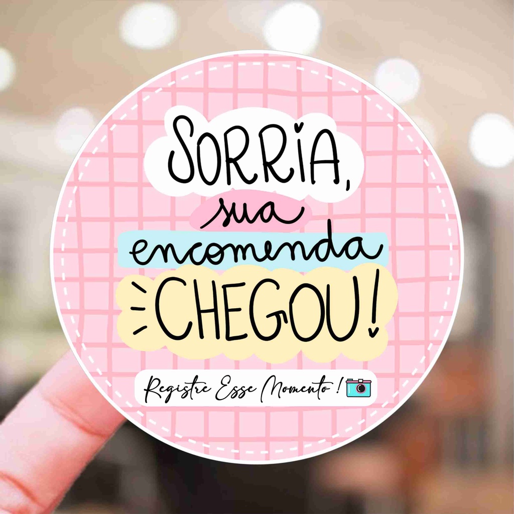 Adesivo redondo personalizados 10 unidades colante para pacotes ...