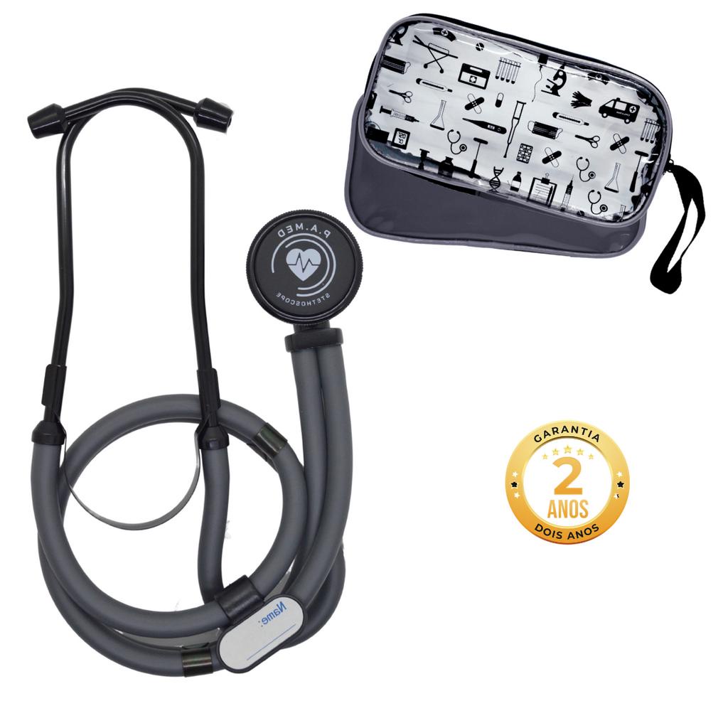 Estetoscopio Rappaport Duplo Case Esteto Adulto Pediatrico Pamed Black ...