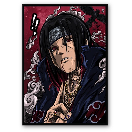 Poster ITACHI Anime Naruto AKATSUKI (placa decorativa - MDF - 28X40cm ...