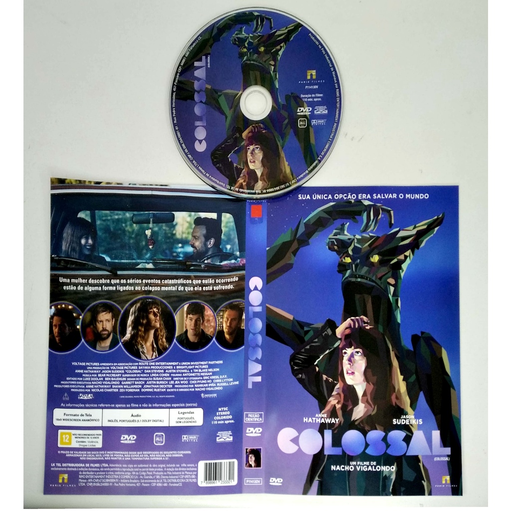 DVD - COLOSSAL - ANNE HATHAWAY - ORIGINAL | Shopee Brasil