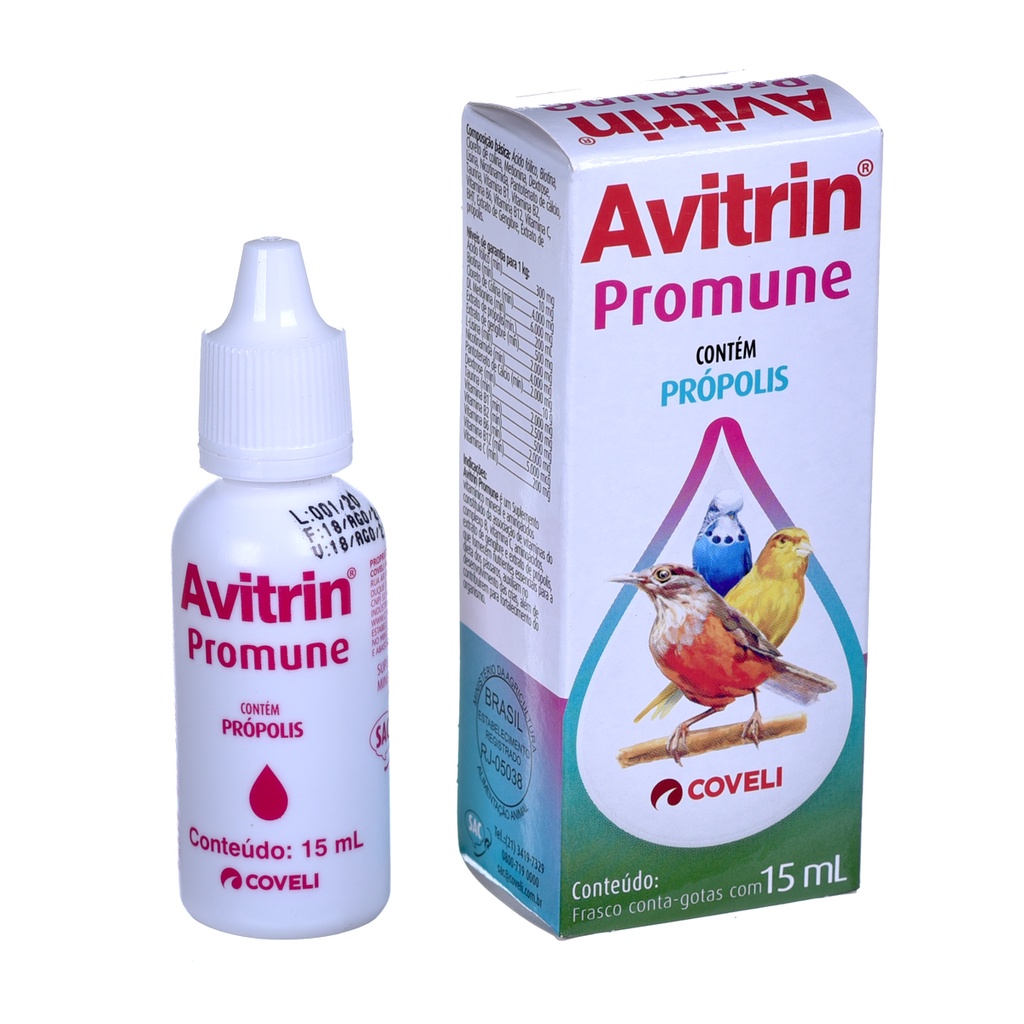 Avitrin Promune 15ml - Suplemento Vitamínico com Própolis | Shopee Brasil