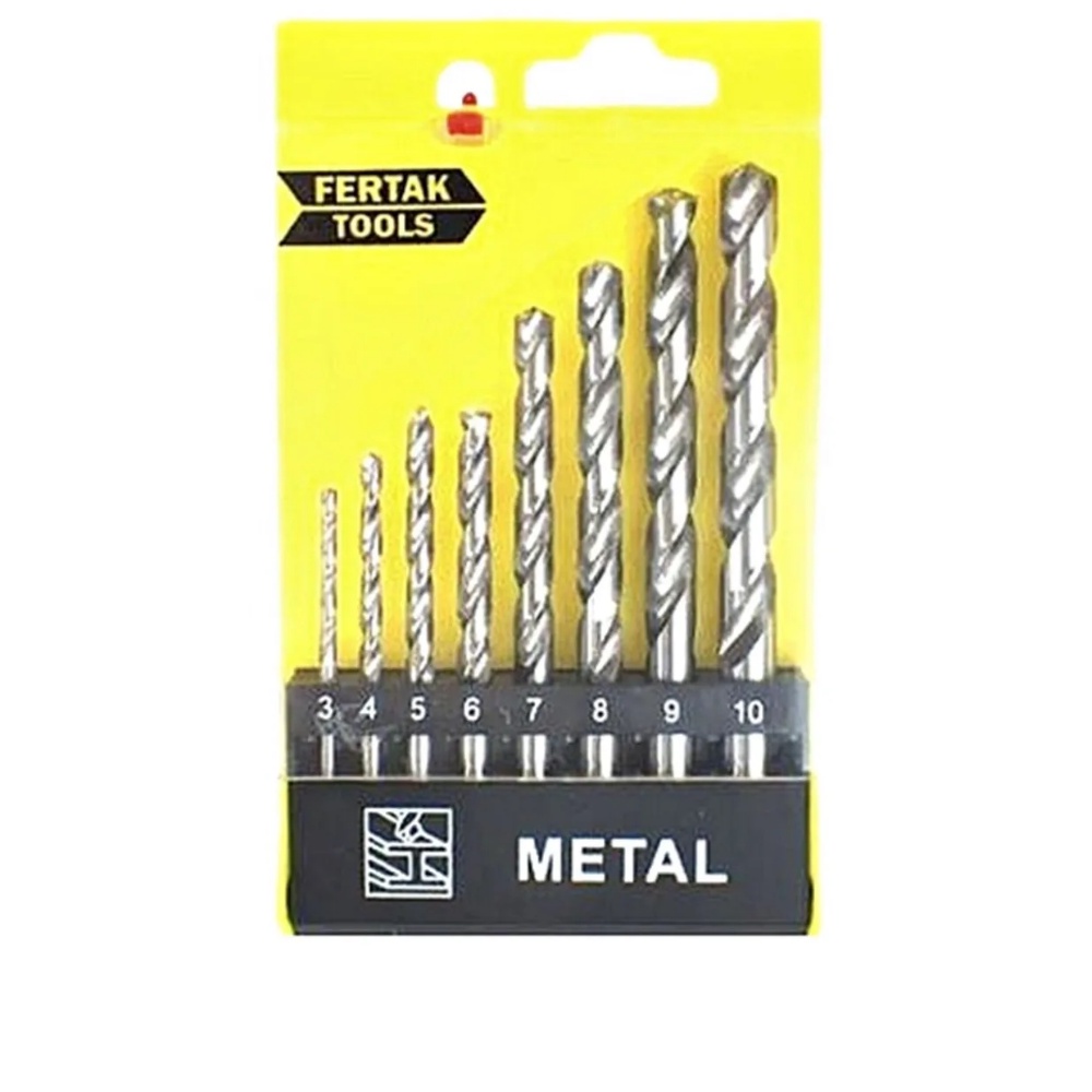 Jogo De Brocas Para Metal Com 8 Peças Aço Rápido Kit Broca 3 a 10mm ...