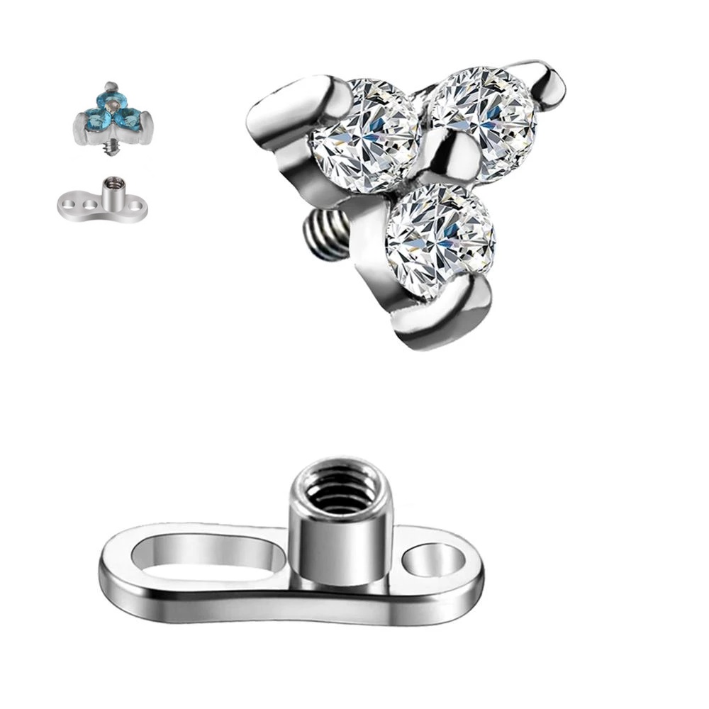 Topo E Base Piercing Microdermal Surface Titânio trinity 5mm | Shopee Brasil