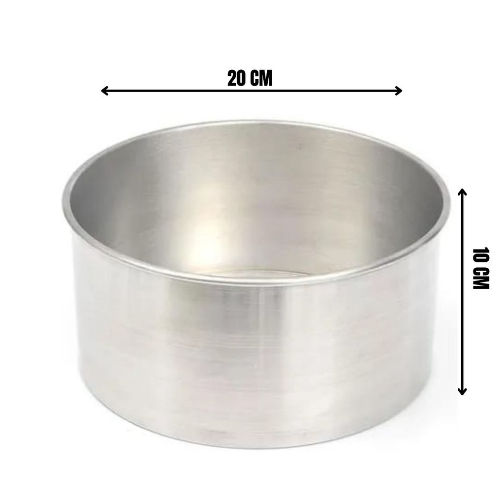 Forma De Bolo Alta 2 Fundo Fixo 20cm x 10cm | Shopee Brasil