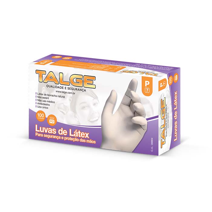 LUVA LATEX TALGE P/ PROCEDIMENTO SEM AMIDO PROFISSIONAL CA 39864 ...