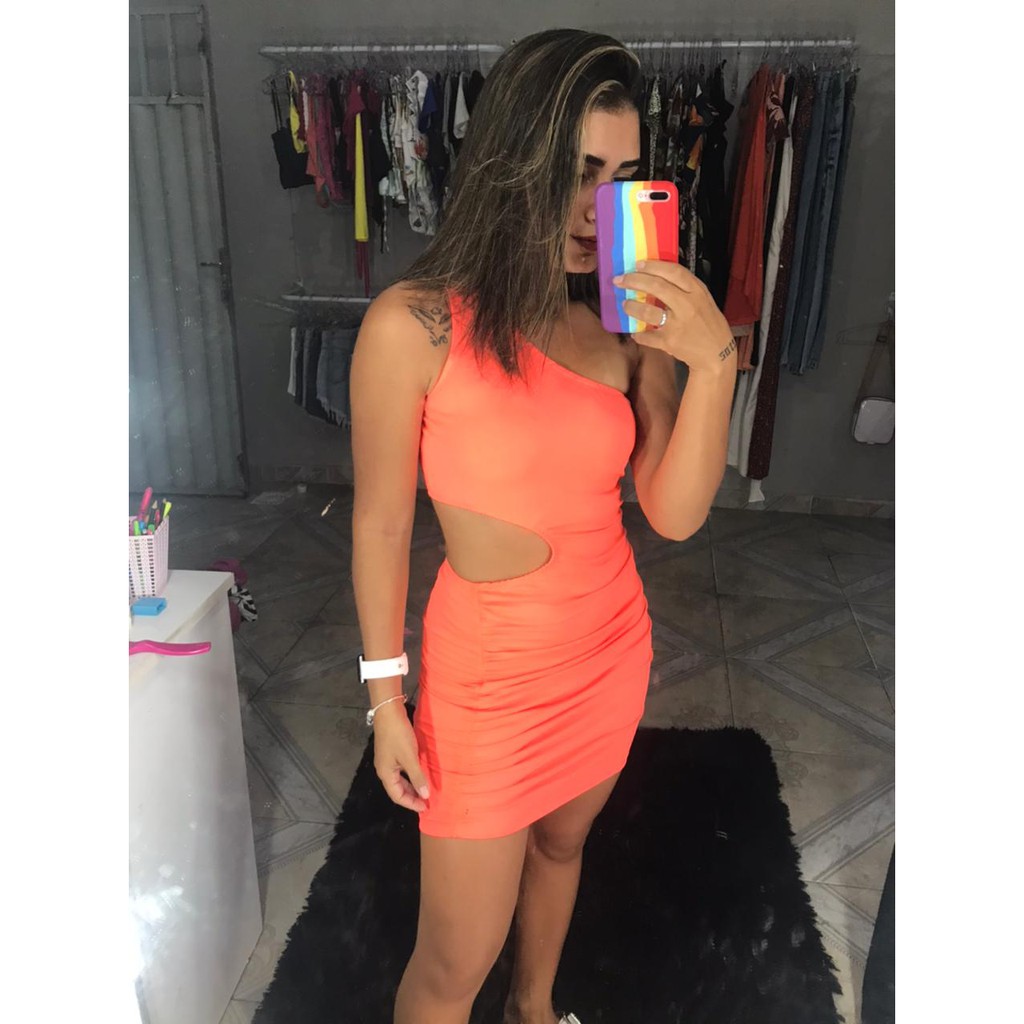 vestido neon lara | Shopee Brasil