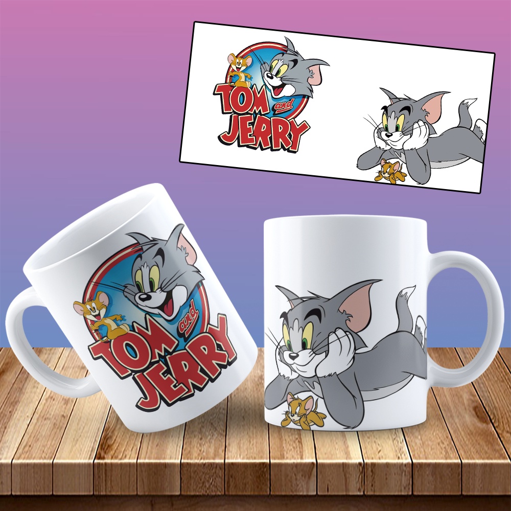 Caneca de porcelana 325ml - Tom e Jerry - geek cartoon network | Shopee ...