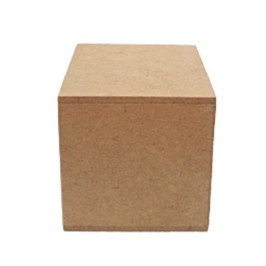 Cubo em MDF Cru 20x20x20 cm - Peça Artesanal para Decoração e ...