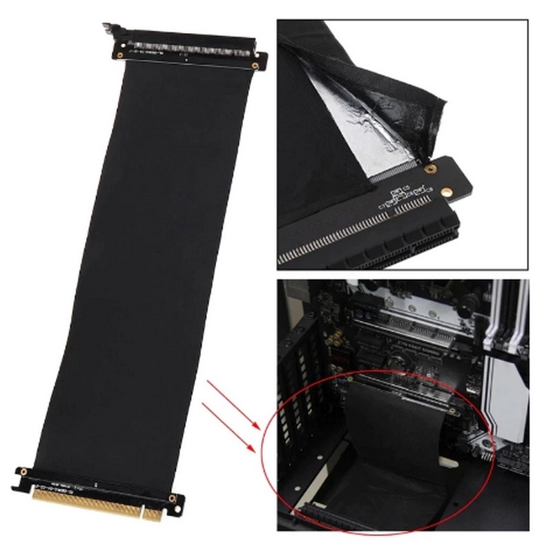 Cabo Riser Extensor Pci-e Adaptador Para Placa De Vídeo 30cm | Shopee ...