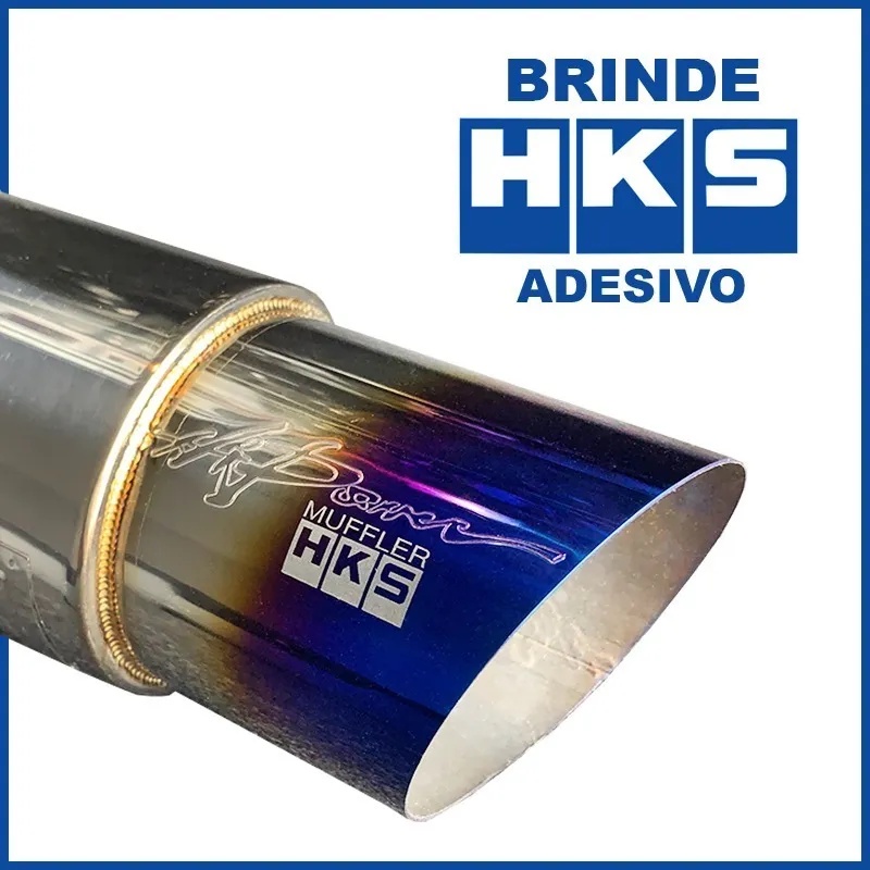 Abafador Esportivo Hks Inox 4 Polegadas + Brinde Adesivo. | Shopee Brasil