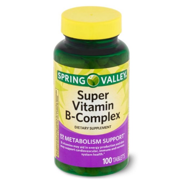 Super Vitamin B Complex Spring Valley - complexo B importado - 100 ...