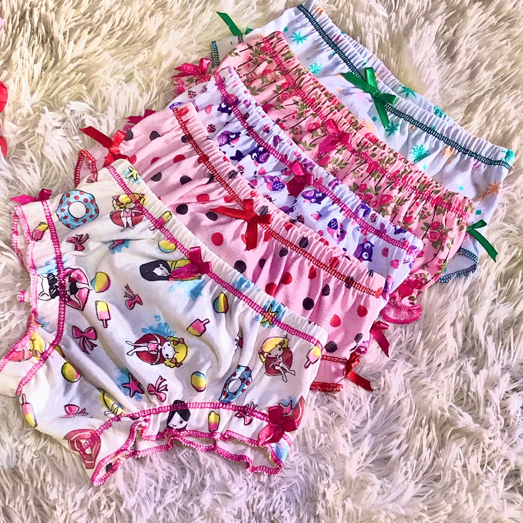 Kit com 10 Calcinhas Infantil Menina - Algodão | Shopee Brasil