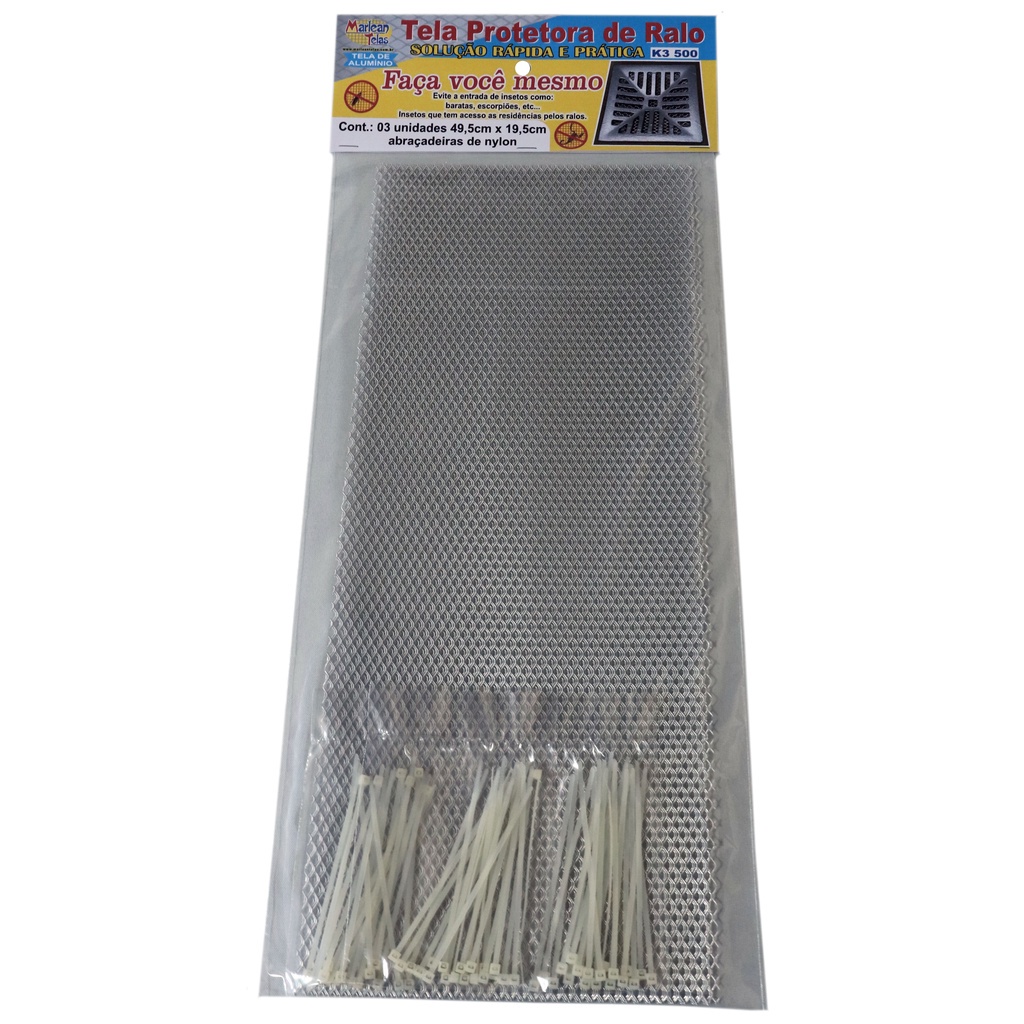 Kit Tela Protetora de Ralo K3 500 (3 unidades de 49,5cmx19,5cm ...