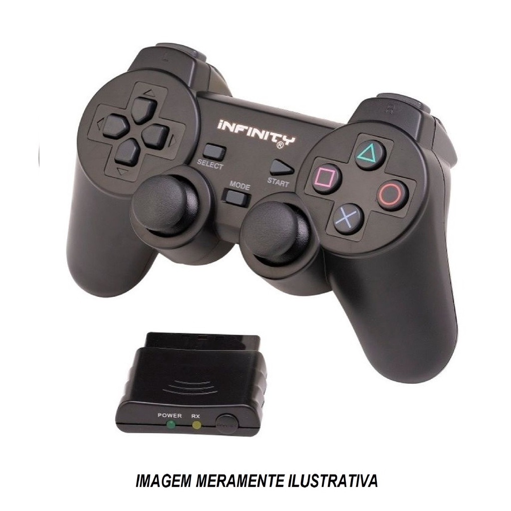 Controle Sem Fio para Playstation 2 Infinity | Shopee Brasil