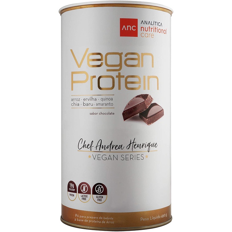 Vegan Protein sabor Chocolate 458g ANC 19g proteína | Shopee Brasil