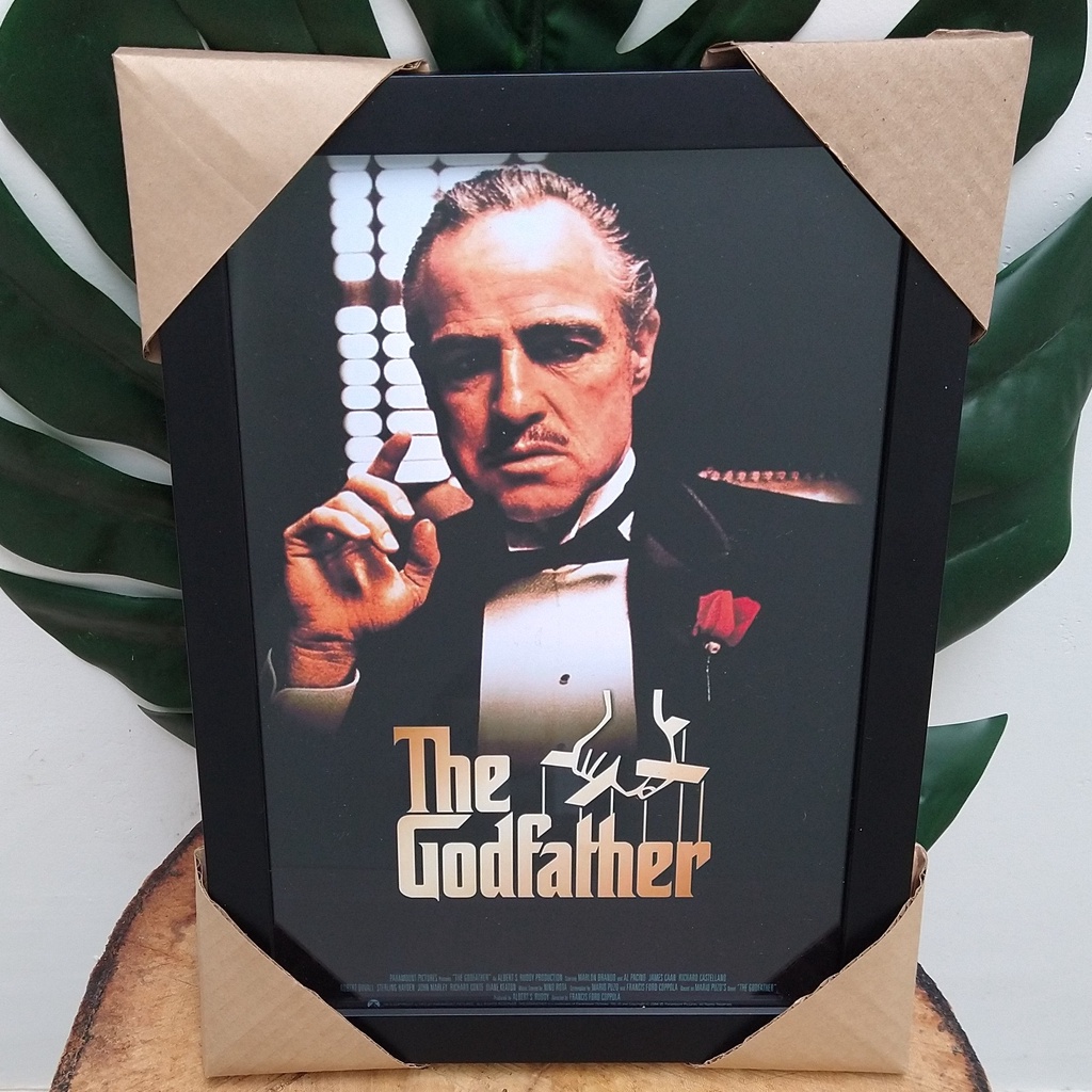 Quadro decorativo com moldura e vidro O Poderoso Chefão filme pôster ...