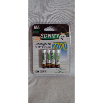 PILHA RECARREGÁVEL AAA - 2700 mAh - Marca SDNMY | Shopee Brasil