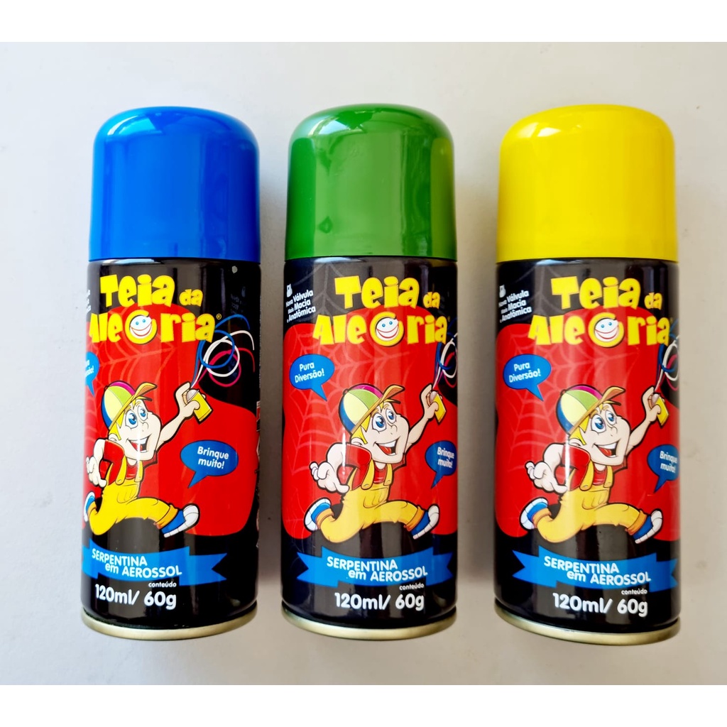 Serpentina Spray Teia Da Alegria 120ml Carnaval | Shopee Brasil