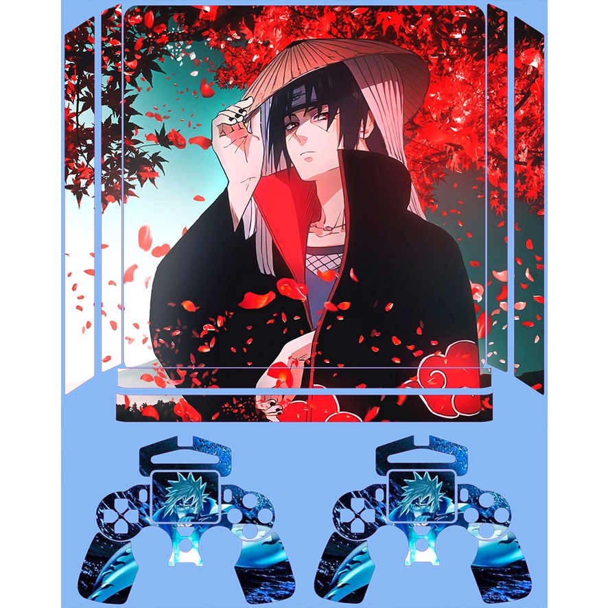 Skin Adesiva PS4 Slim - Akatsuki Naruto (Folhas Vermelhas) | Shopee Brasil