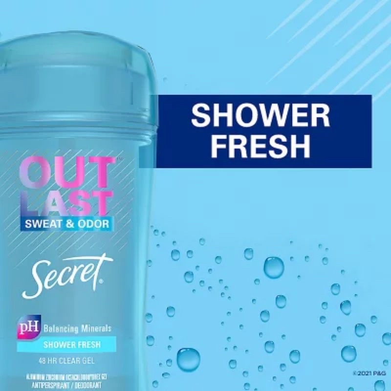Desodorante Secret outlast clear gel completely clean 73g | Shopee Brasil