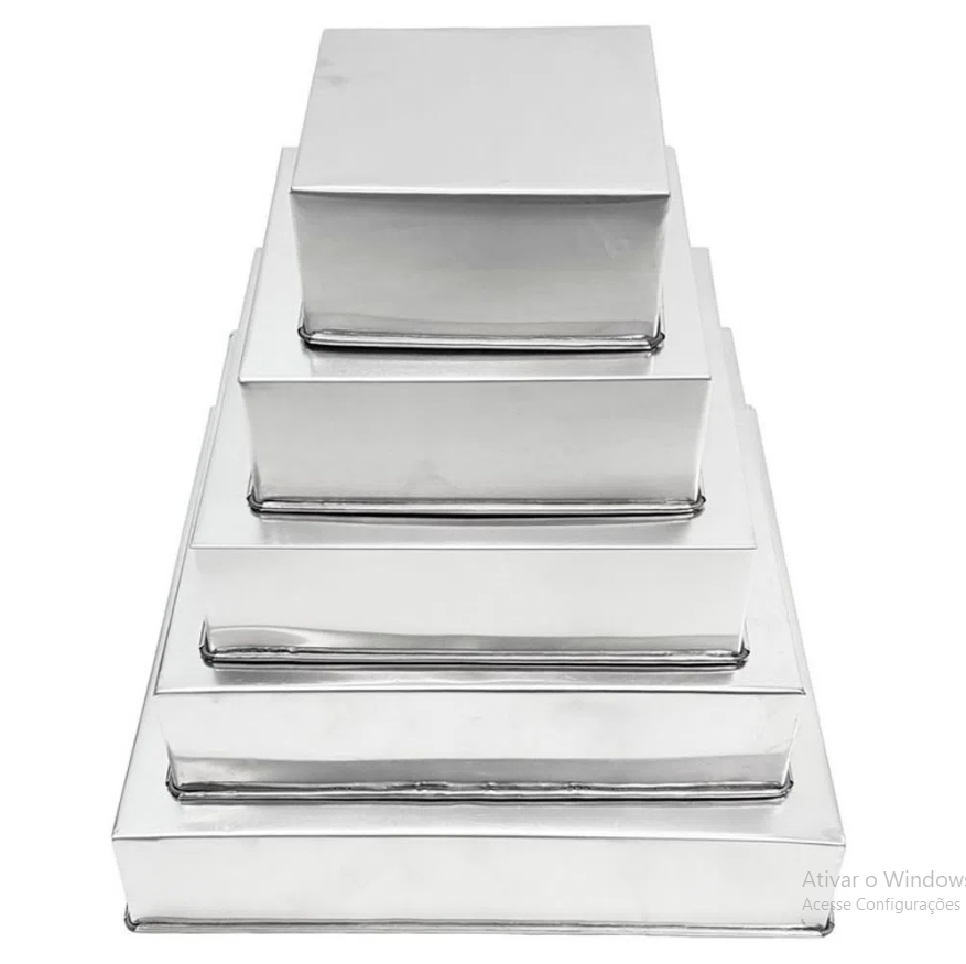 Kit Formas Quadradas 10 Cm - 5 Pecas (15, 20, 25,30 E 35 Cm) | Shopee ...