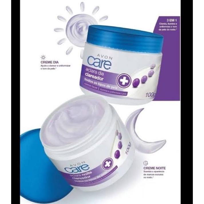 Creme Facial Avon Care Aclara Clareador - 100g | Shopee Brasil