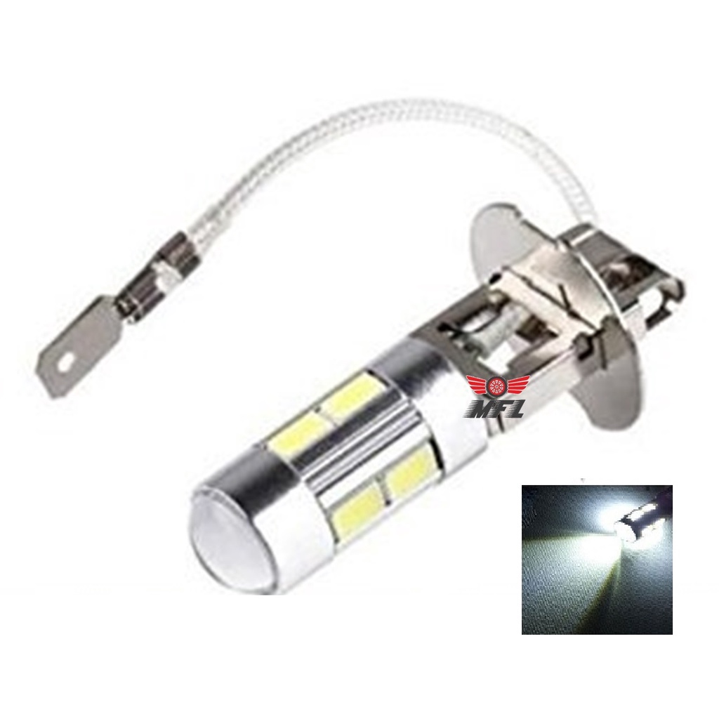 Kit 2 Lampada H3 10 Led Cree Branco 12v | Shopee Brasil