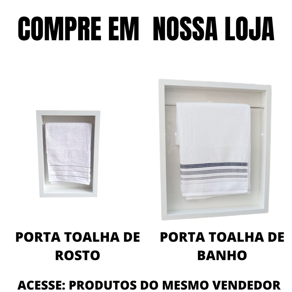 Nicho Box Banheiro Porcelanato 30x50 borda de alumínio Marmo Douro ...
