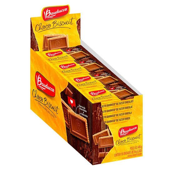 Choco Biscuit Chocolate Ao Leite Caixa Com 18 Unidades - Biscoito ...