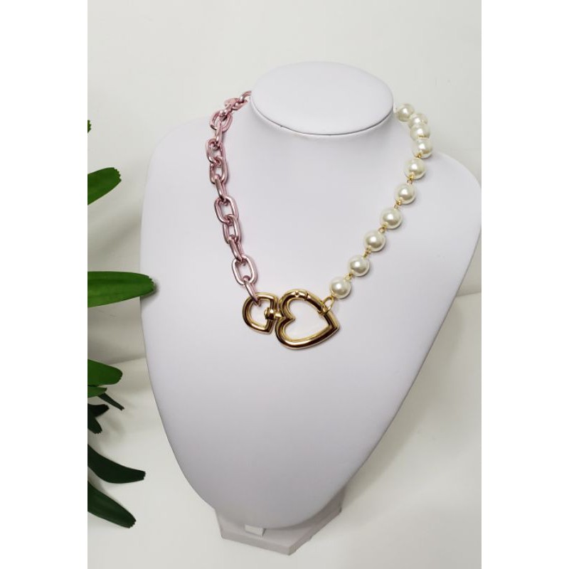 Colar Corrente Feminina Dourado Bijouteria Varejo Peróla | Shopee Brasil