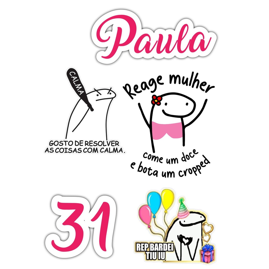 Topo De Bolo Topper FLORK Cortado Colado Envio Imediato Personalizado ...