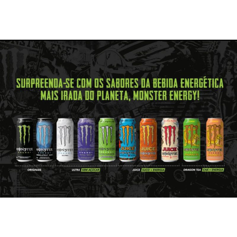 Energético Monster Sabores 473ml Edição Limitada | Shopee Brasil