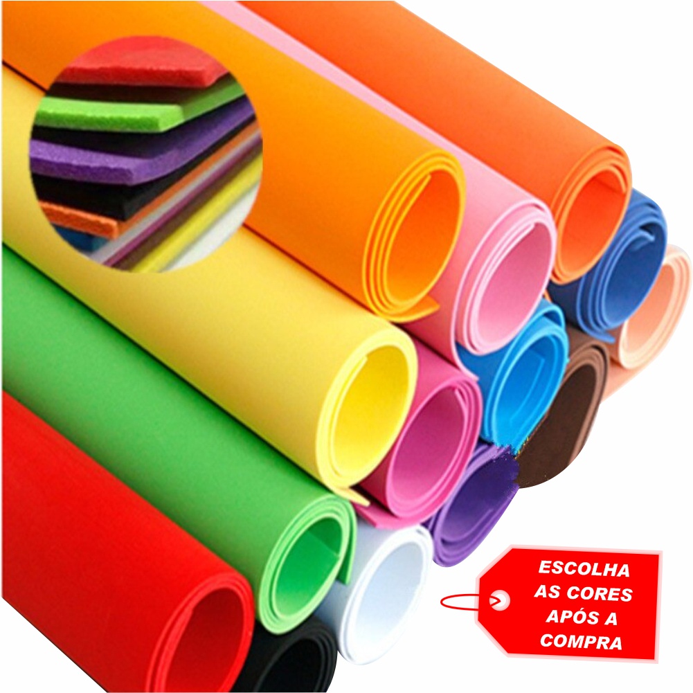 50 Folhas de EVA 40x60cm 1,8mm - RDJ | Shopee Brasil