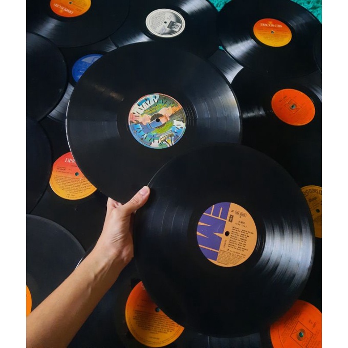 3 LP/ Discos de vinil Grandes 30cm 13" para Decoração, Festa Anos 70 ...