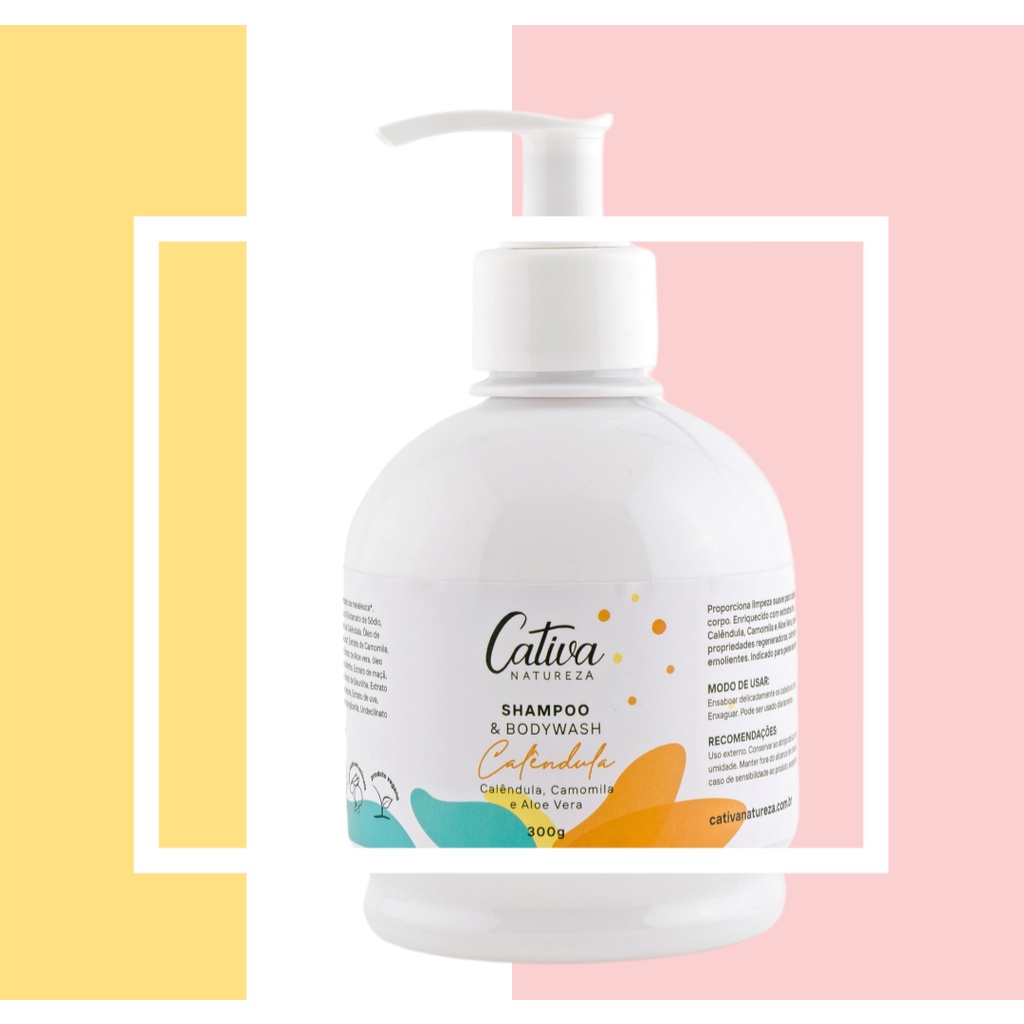Shampoo e Sabonete 2 em 1 Calêndula - Cativa Natureza (VEGANO) | Shopee ...