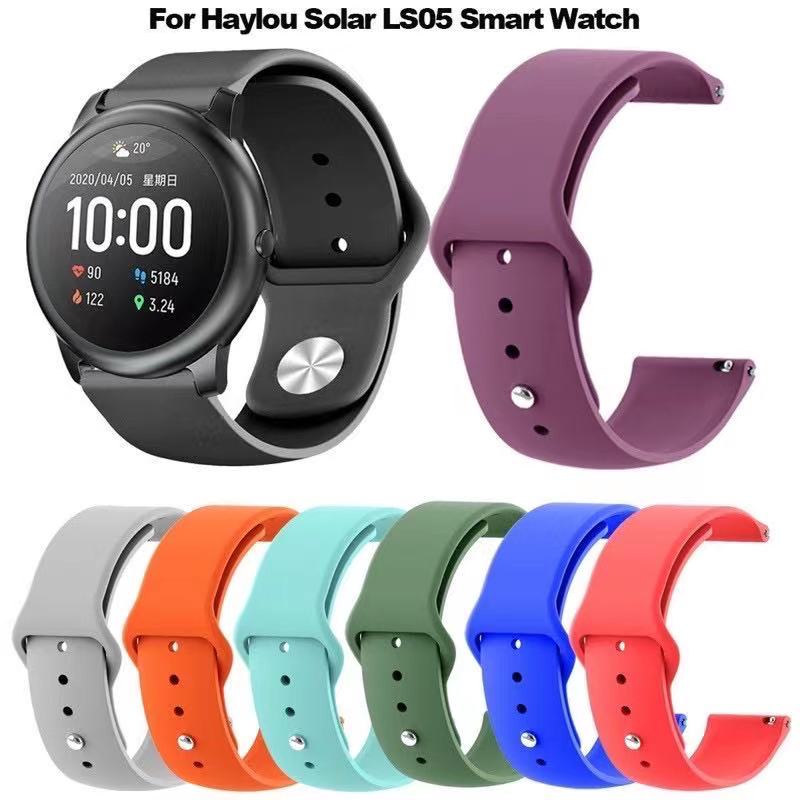 Pulseira 22mm de Silicone Lisa Para Smartwatch Haylou Ls05/ Amafit GTR ...
