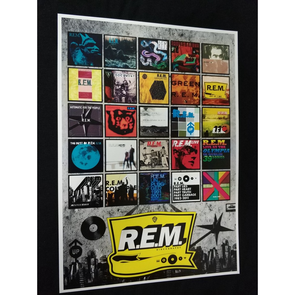 REM poster cartaz banda R.E.M. Green Out of Time rock Musica vinil ...