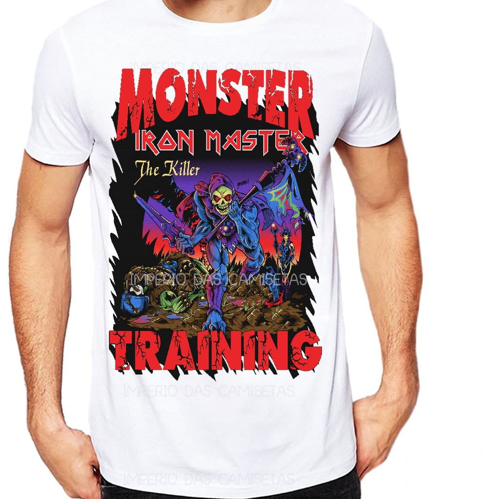 Camiseta Branca Academia Monster Training Skeletor Esqueleto Ref 2775 ...