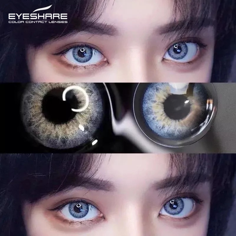 EYESHARE Cor Lentes De Contato 2 Pcs/Par Taylor Natural Eye Lens Anual ...