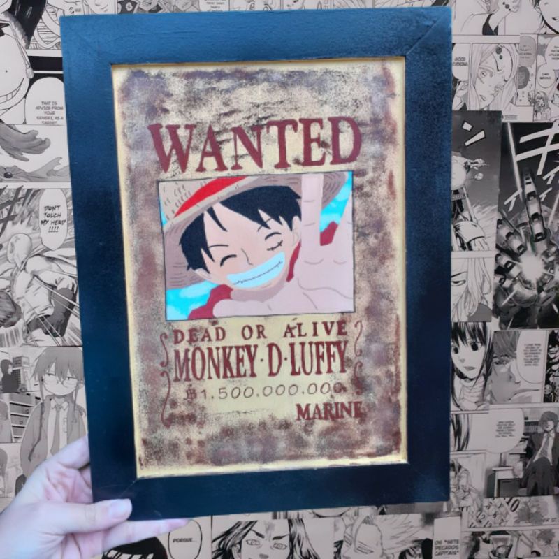 Quadro De Procurado Do Luffy | Shopee Brasil