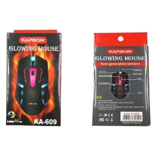Mouse Gamer Usb Com Led RGB DPI Ajustável Com Fio KA-609 KAPBOM ORIGINAL | Shopee Brasil