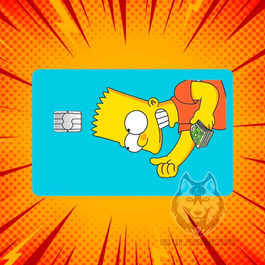 Adesivo para Cartão de Crédito e Débito, Skin com o tema The Simpsons ...