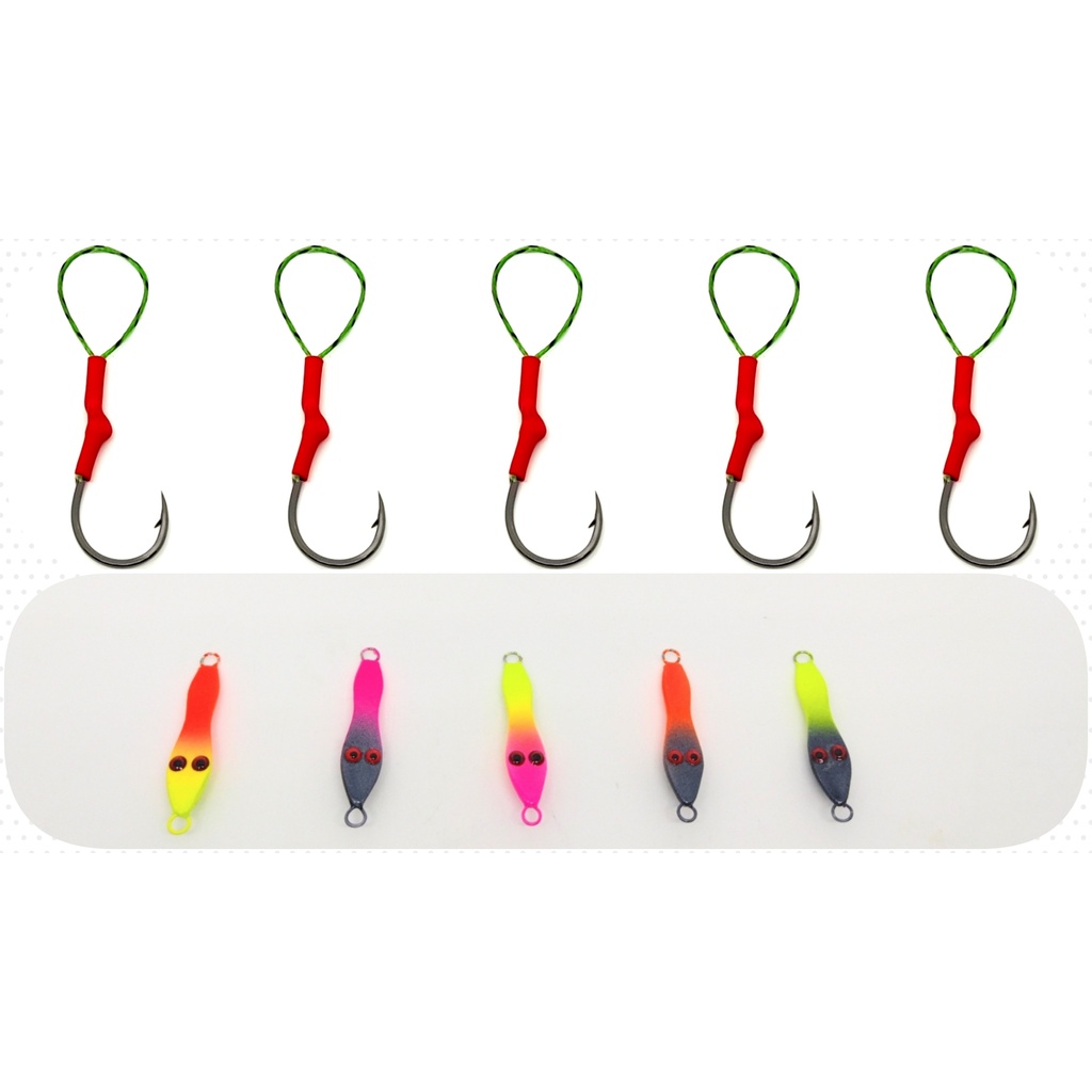 5 Jumping Jig Sapinho 20g+5 Sup. Hook Robalo Isca Artificial | Shopee ...