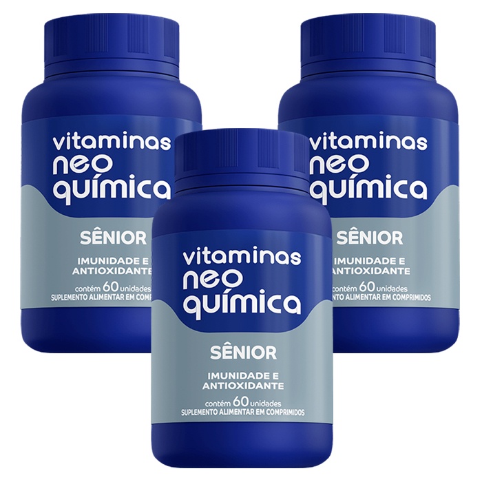 Kit 03 unidades de Vitamina Neo Química Sênior 60 Cápsulas | Shopee Brasil